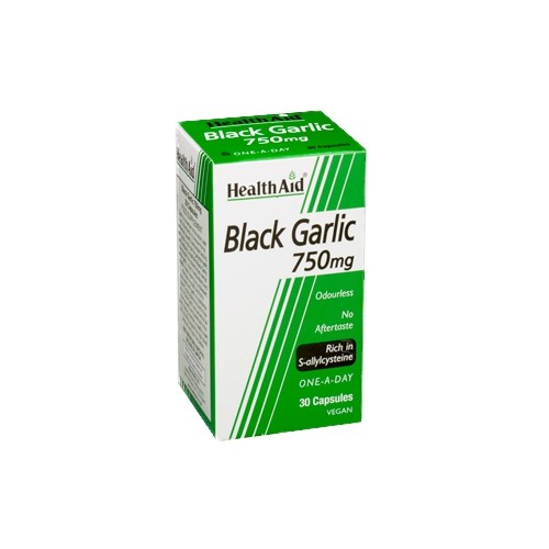 Health Aid Black Garlic 750mg 30 Capsules - Portman's Pharmacy