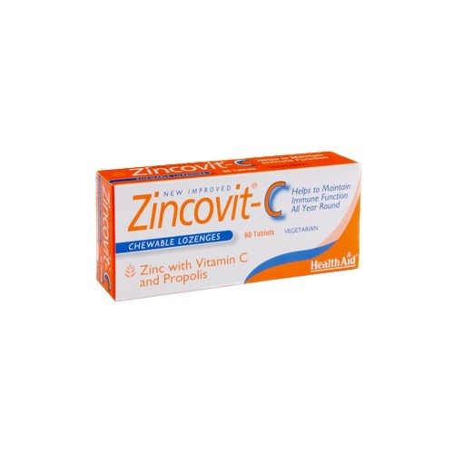 Health Aid Zincovit-C Chewable 60 Lozenges - Portman's Pharmacy